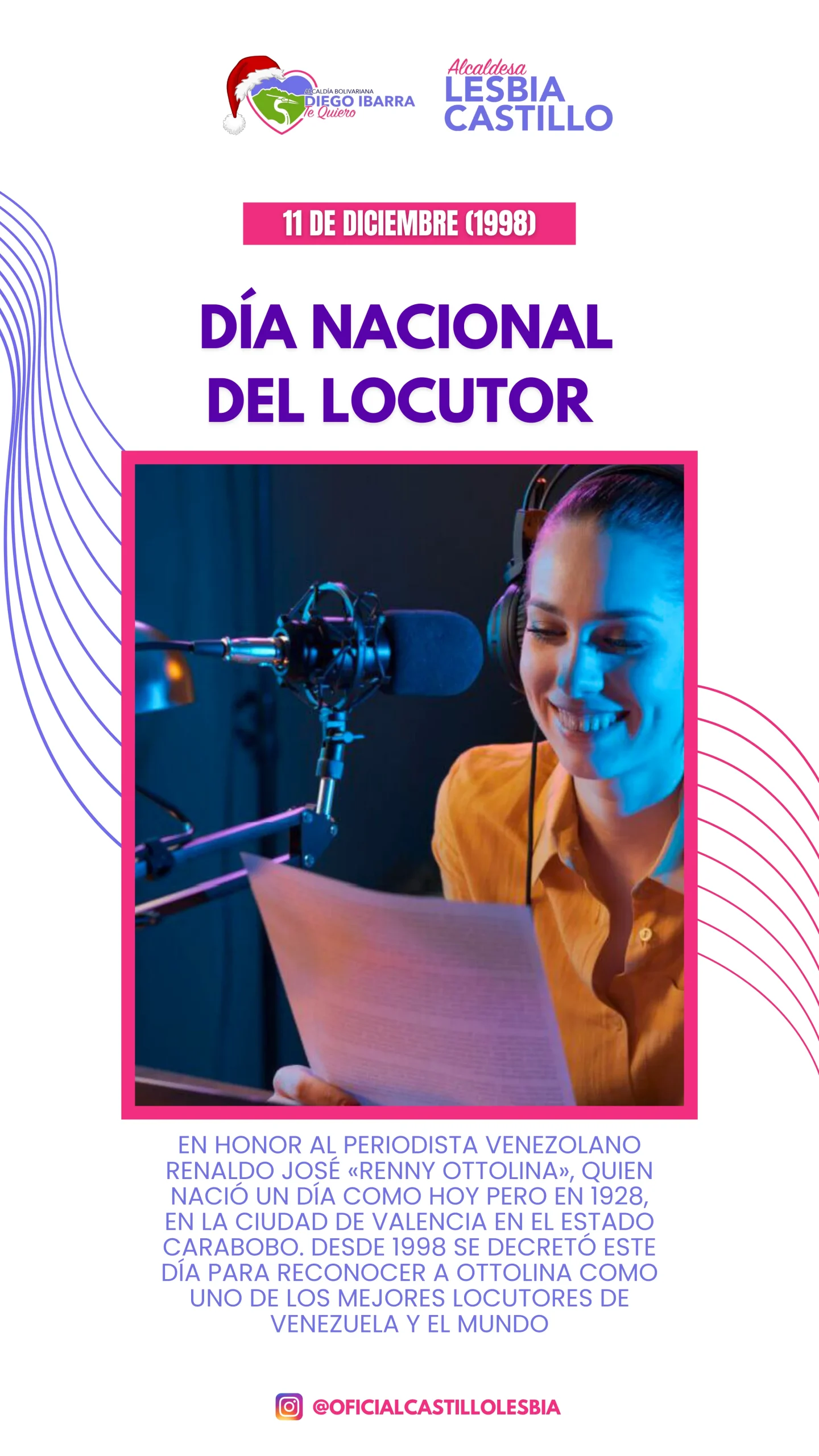 Día nacional del locutor - Alcaldía Diego Ibarra